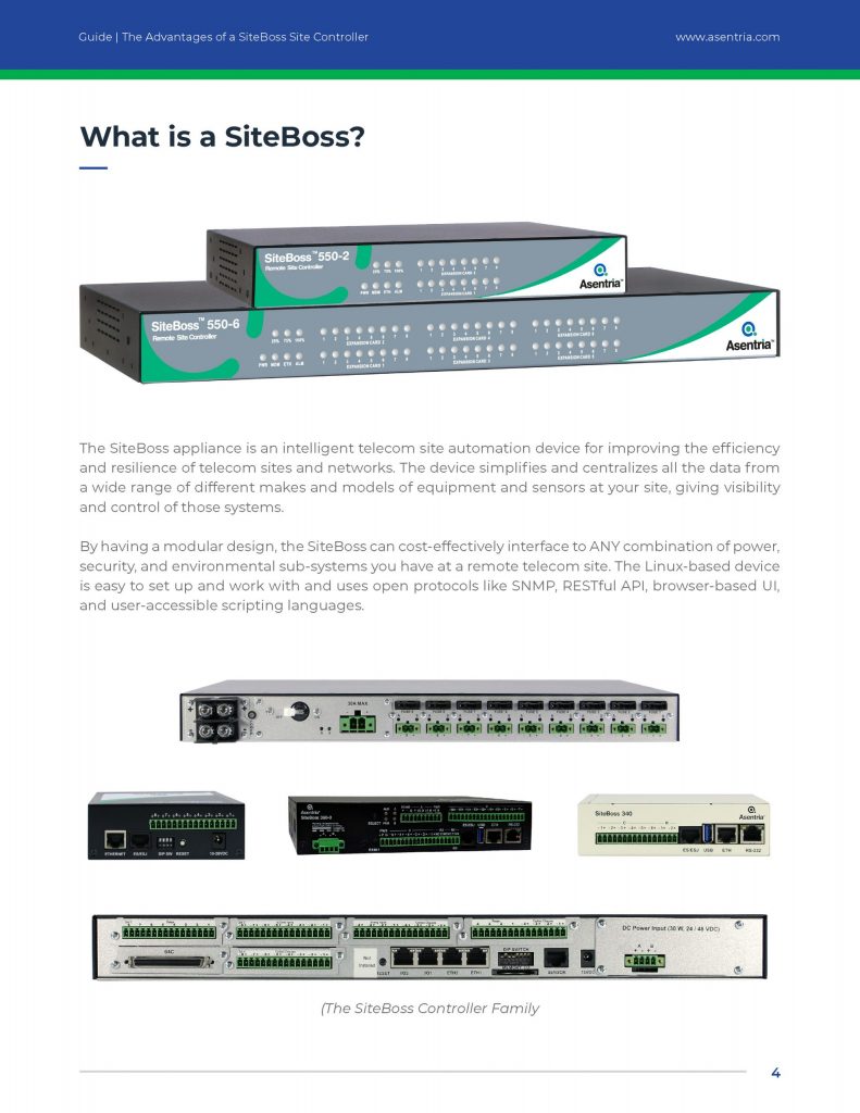The Advantages of a SiteBoss Site Controller Guide - Asentria